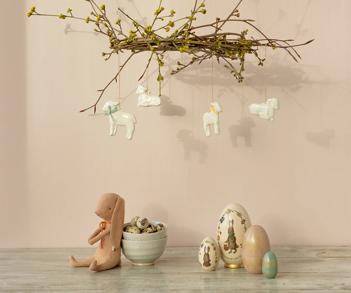 Metal ornament, Lamb - Powder | Maileg UK – Clarkes Farm